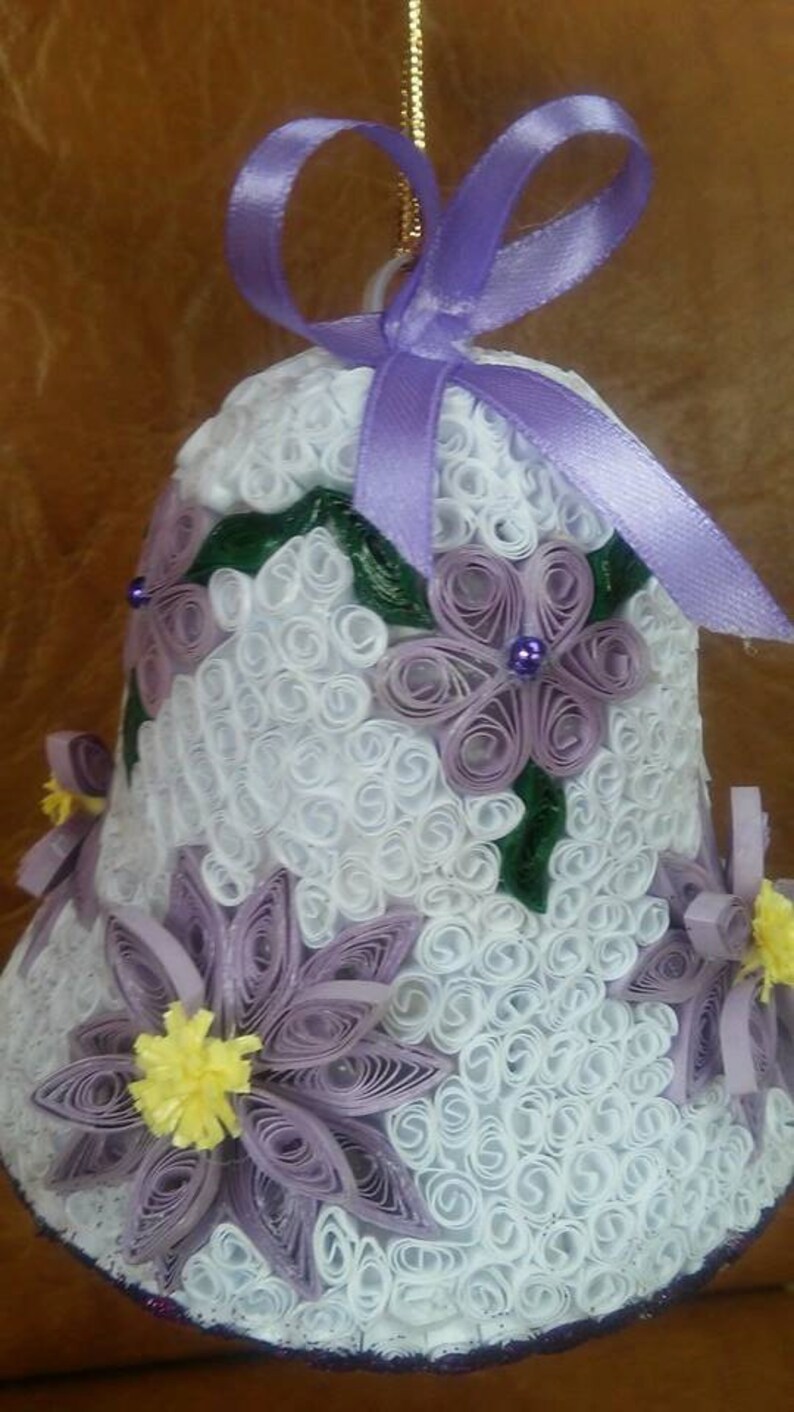 Quilling Christmas Tree Bells, Handmade, SET OF 4 - Etsy