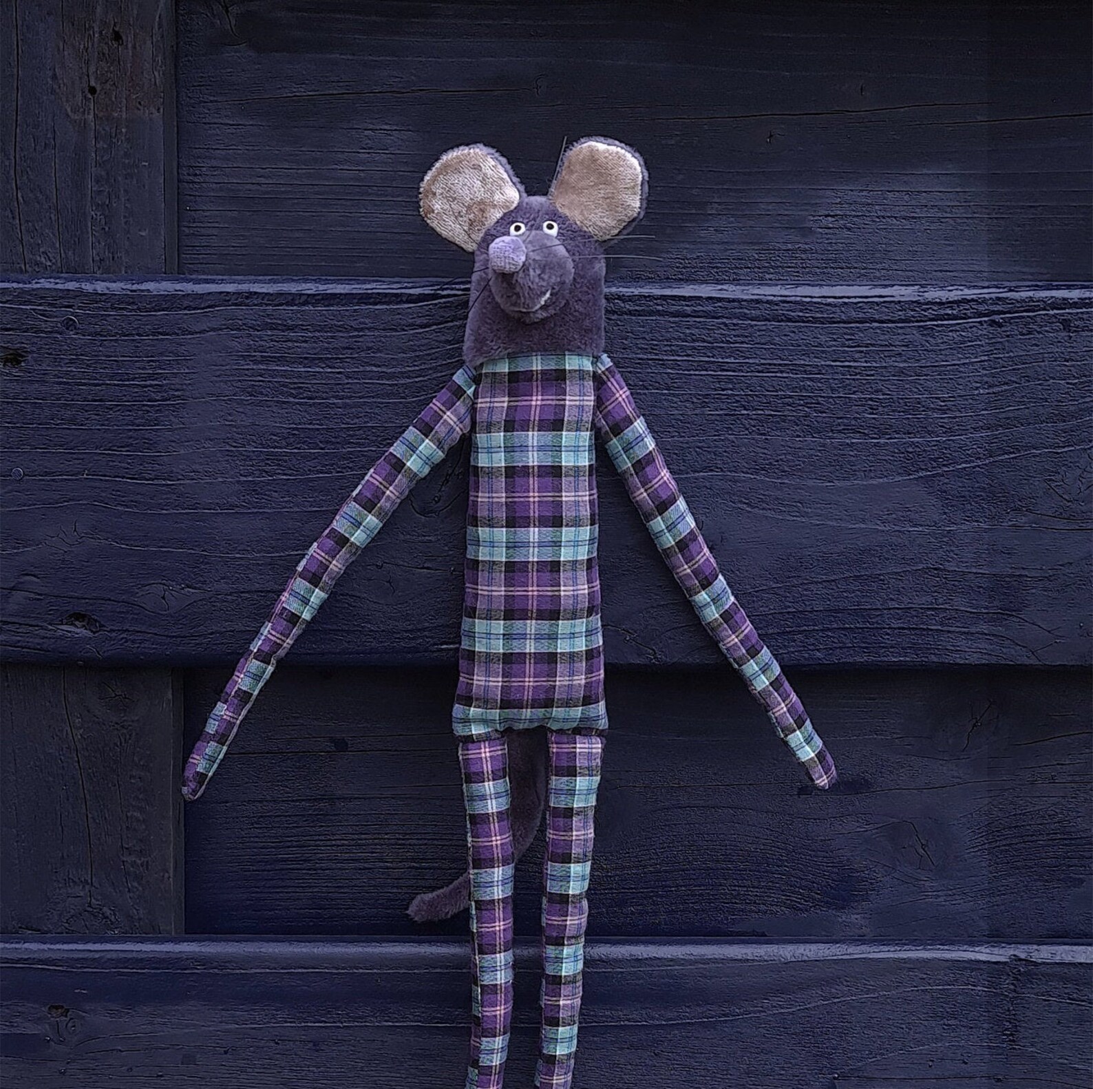 GRAY MOUSE PLUSH Baby Doll Pattern Fabric Mouse Doll - Etsy