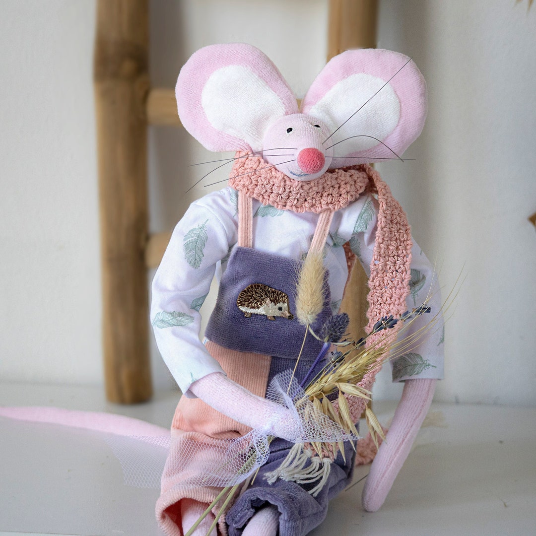 Pink Cute Mouse Plush, Rat Stuffed Animal, Cute Plush, Mice Stuffed ...