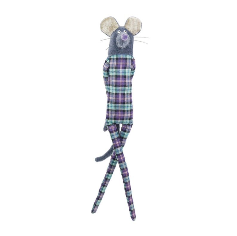 GRAY MOUSE PLUSH Baby Doll Pattern Fabric Mouse Doll Jersey Mouse Plush ...