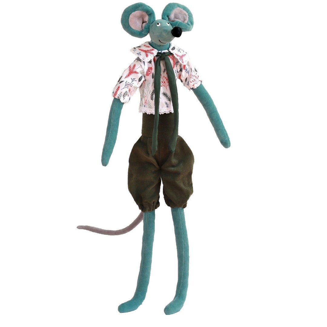 Anthropomorphic Mouse Stuffed Animal, Fabric Keepsake, Handsewn ...