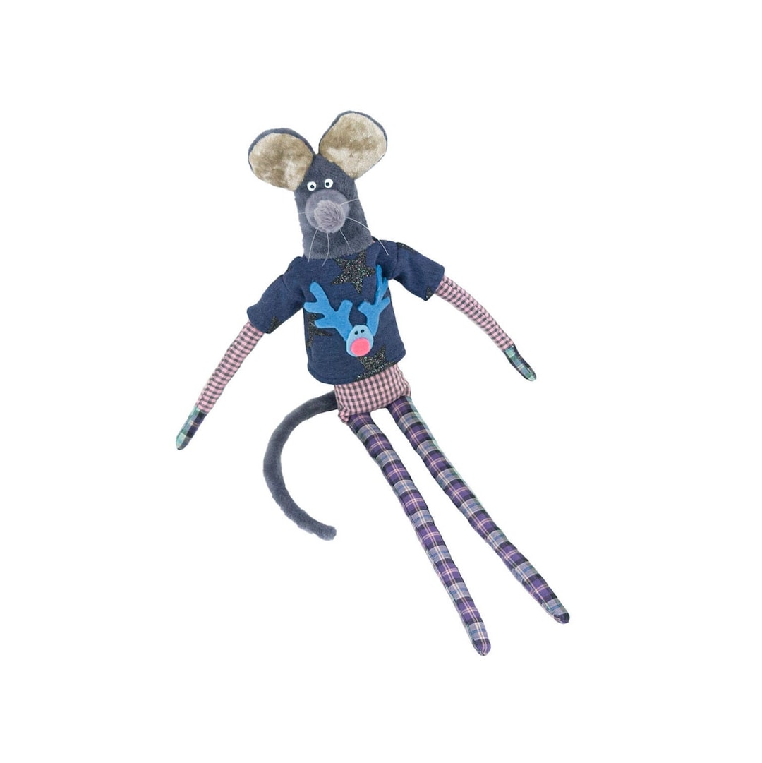 Handmade Fabric Stuffed Animal Mouse, Funny Keepsake, Woodland Playroom ...