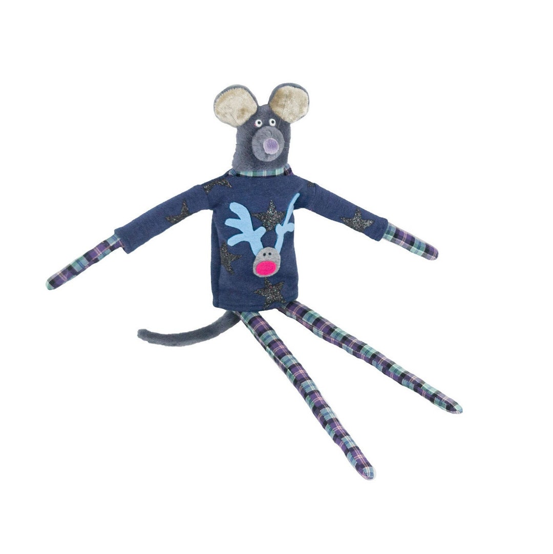 GRAY MOUSE PLUSH Baby Doll Pattern Fabric Mouse Doll Jersey Mouse Plush ...