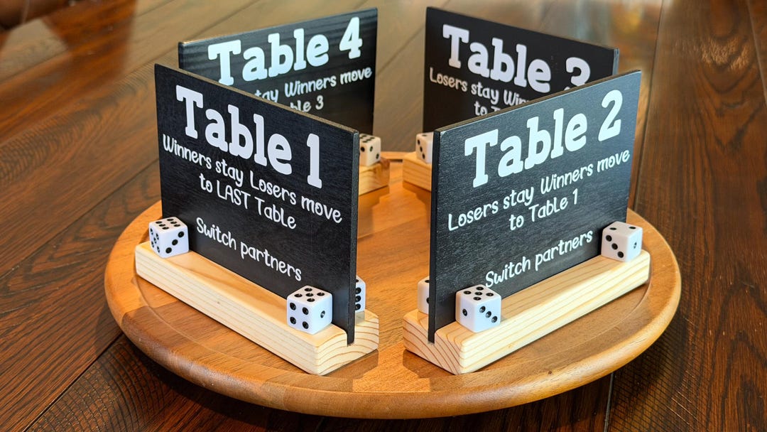 Bunco Table Signs - Set of 4 - Etsy