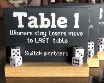 Bunco Table Cards Printables - Etsy