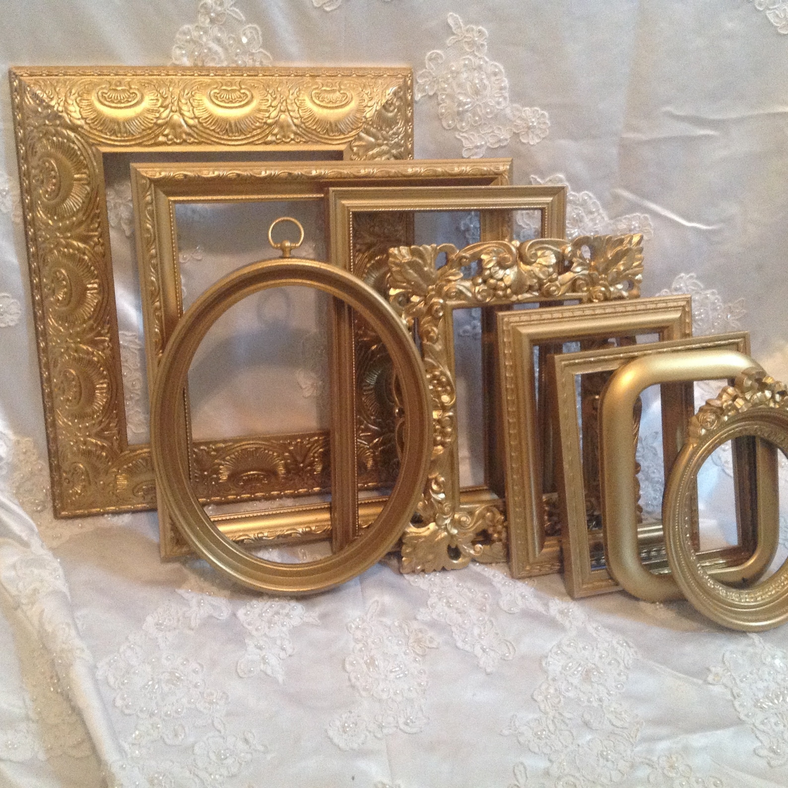 Shabby Chic Picture Frame Set Ornate Mix Custom Colors Vintage - Etsy