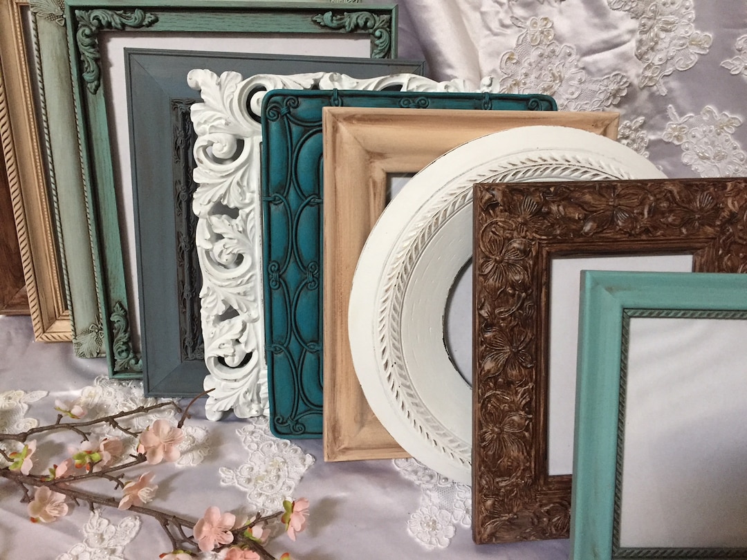 Shabby Chic Picture Frame Set Ornate Mix Custom Colors Vintage Mix ...