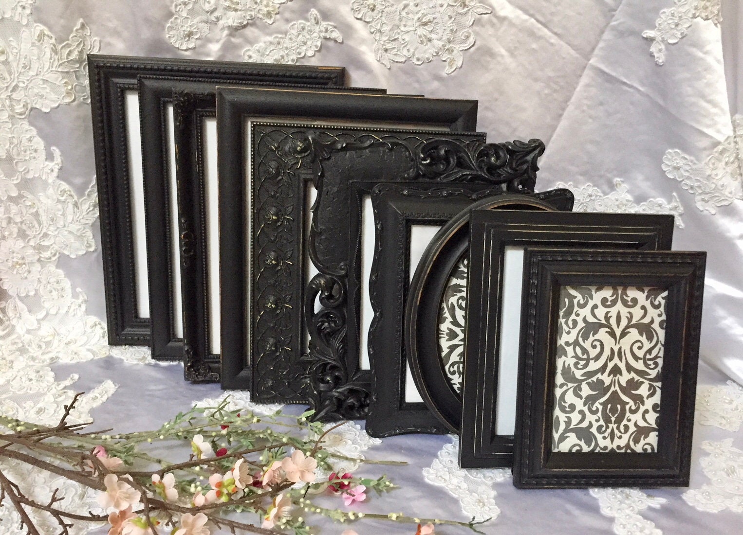 Shabby Chic Picture Frame Set Ornate Mix Custom Colors Vintage | Etsy