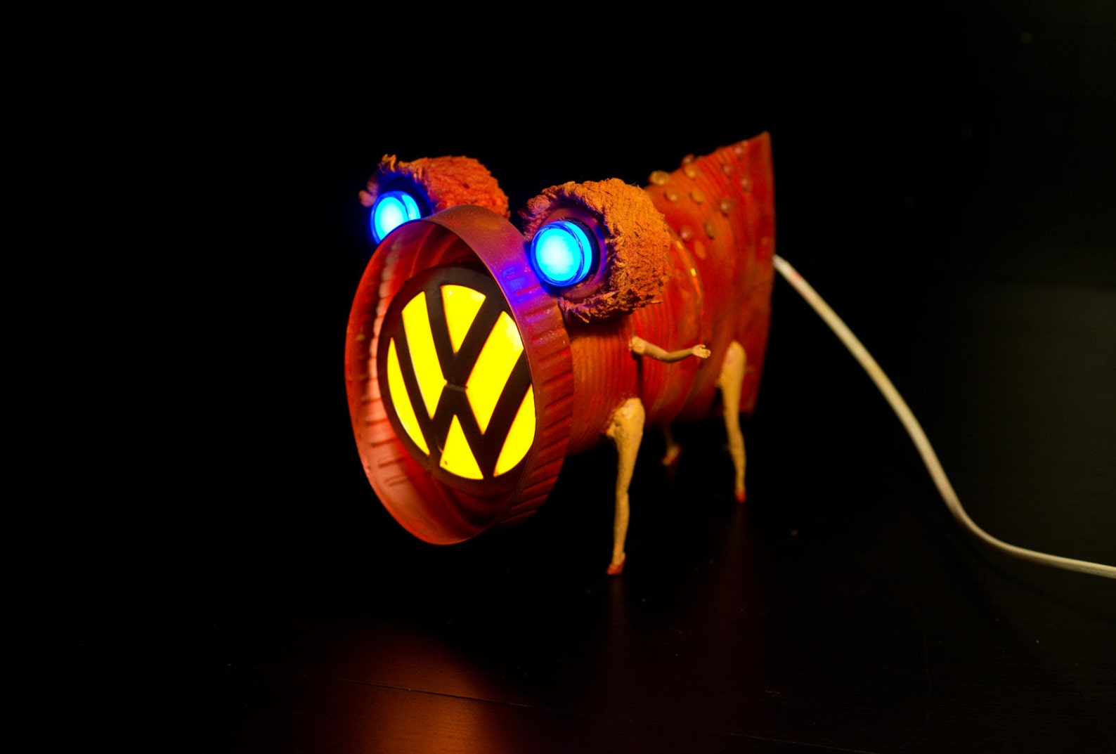 Big Blue Eyes, Creature With Heels. Recycled Art. - Etsy