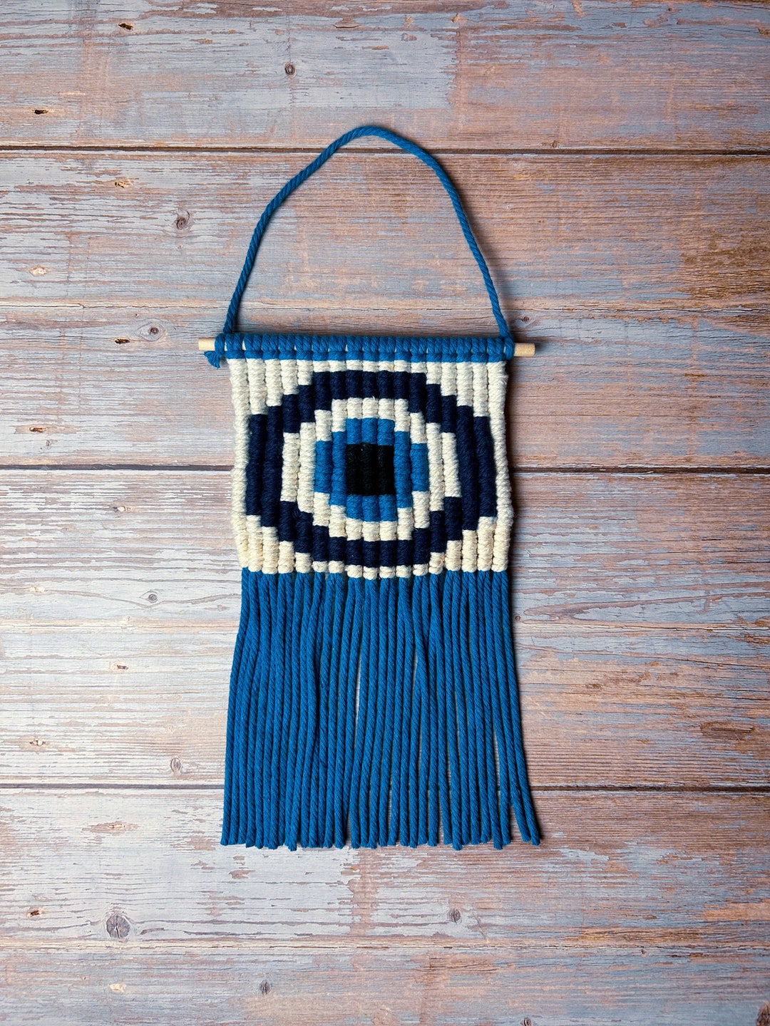 Pixel Macrame Evil Eye Artwork Eye-catching Wall Tapestry for Spiritual ...