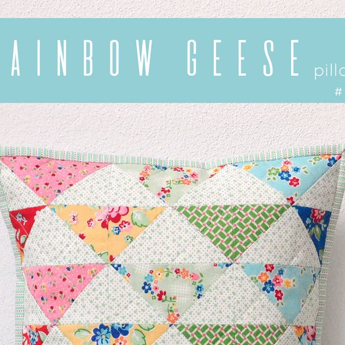 PDF Quilt Pattern Rainbow Geese Pillow - Etsy