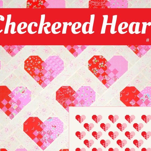Iheart Chevrons Quilt Pattern PDF Valentine 5 Sizes Heart - Etsy