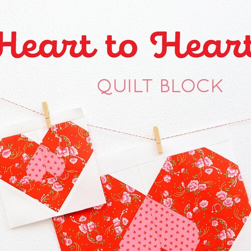 PDF Heart Quilt Pattern LOVE Sign Quilt Pattern | Etsy