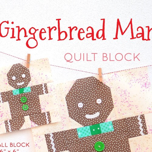 PDF Christmas Quilt Pattern Gingerbread Man Quilt Pattern - Etsy