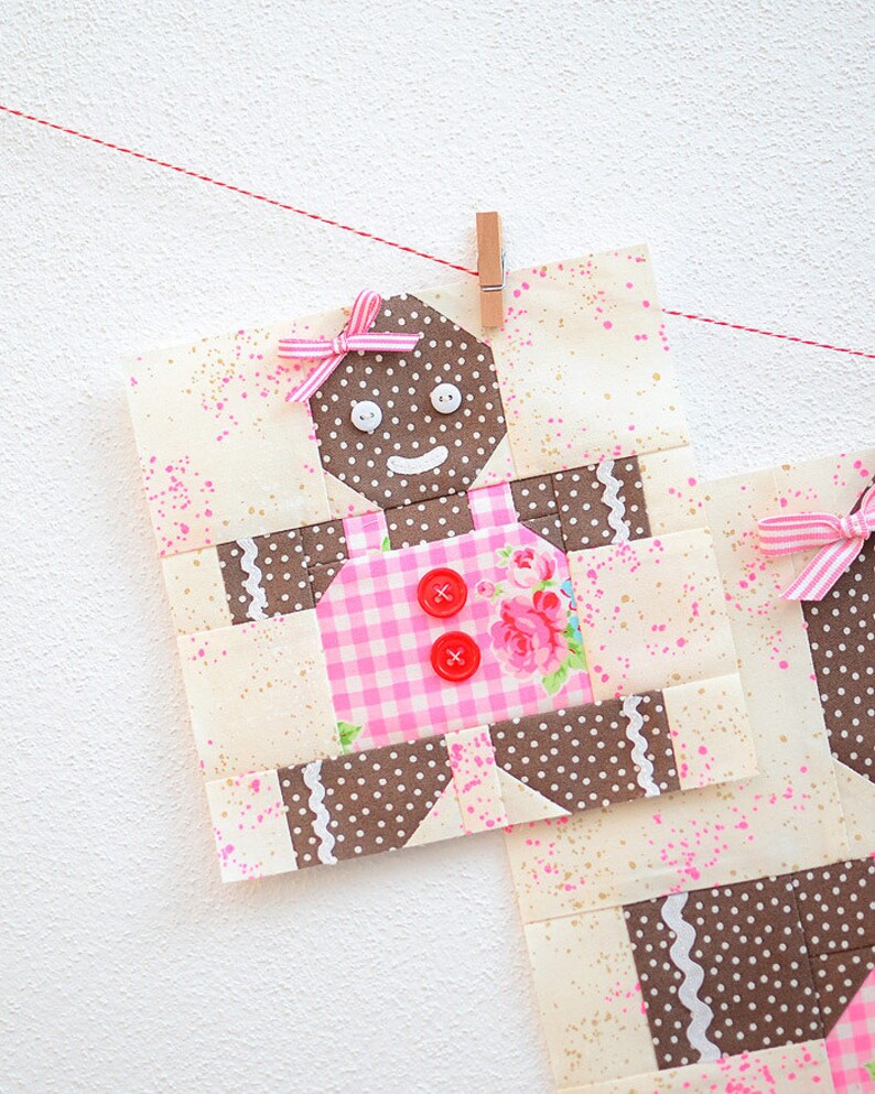 PDF Christmas Quilt Pattern - Gingerbread Woman Quilt Pattern - Etsy