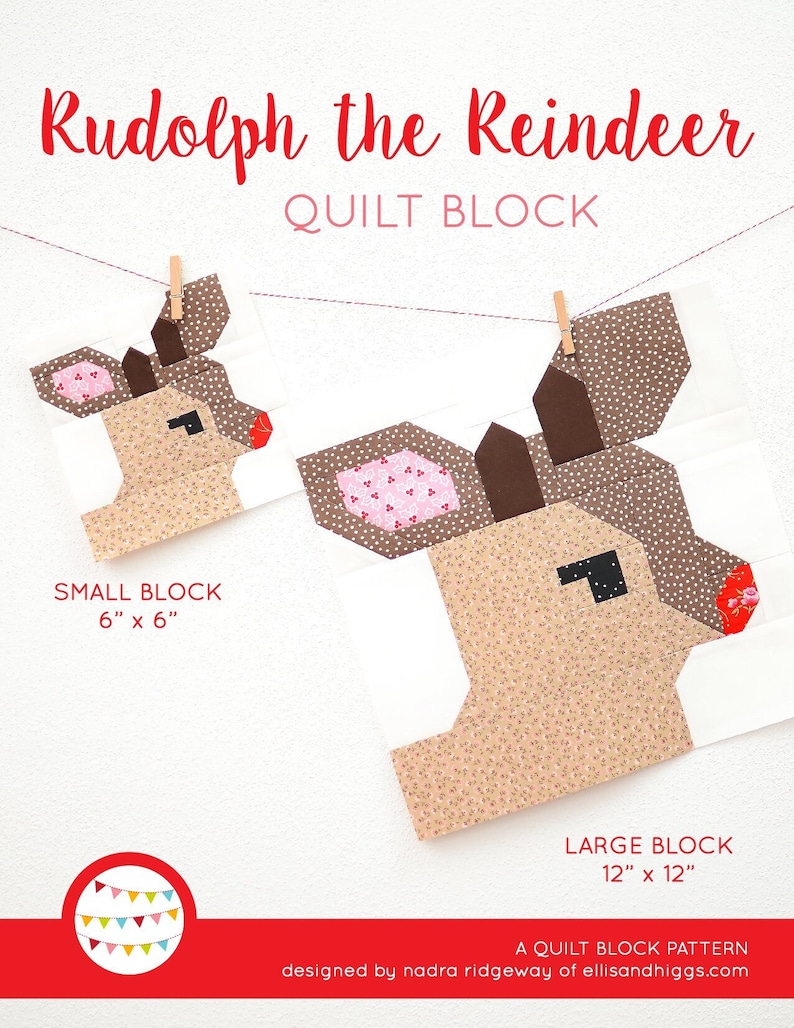 PDF Christmas Quilt Pattern - Reindeer Quilt Pattern - Etsy