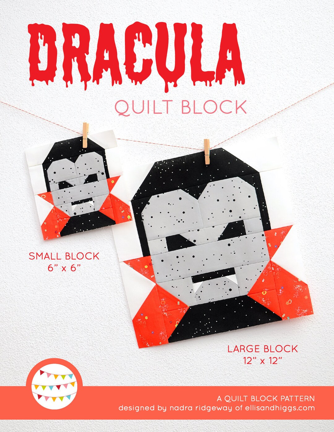 PDF Halloween Quilt Pattern - Dracula Quilt Pattern - Etsy