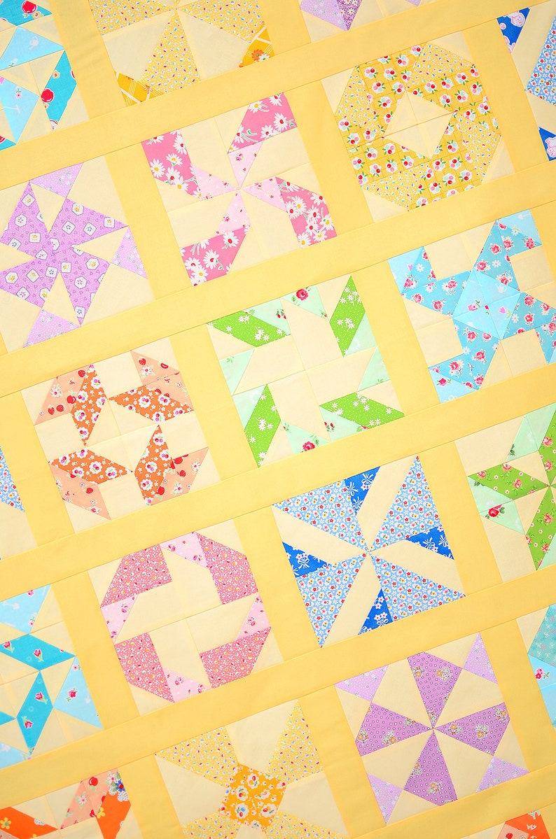 PDF Quilt Pattern Four Patch Fun Sampler Quilt - Etsy