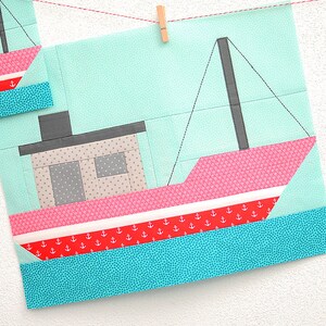 PDF Nautical Quilt Pattern - Fishing Boat Quilt Pattern - Etsy