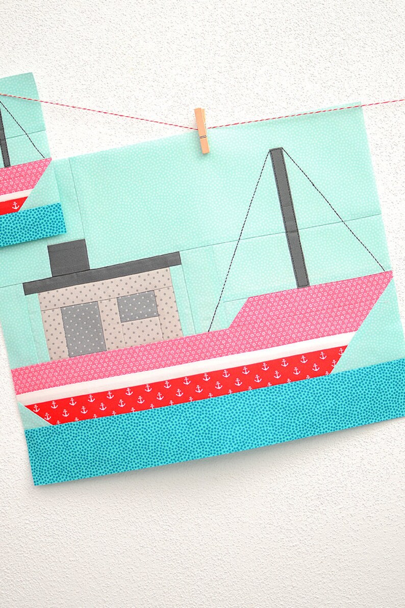PDF Nautical Quilt Pattern - Fishing Boat Quilt Pattern - Etsy