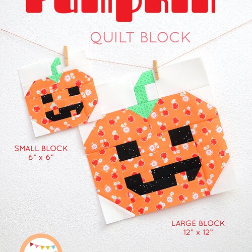 Pumpkin Quilt Block Pattern PDF Includes Instructions for 6 - Etsy