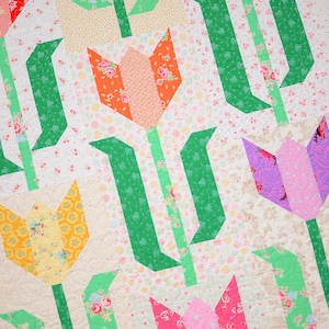 PDF Spring Quilt Pattern - Tulip Fields Quilt - Etsy