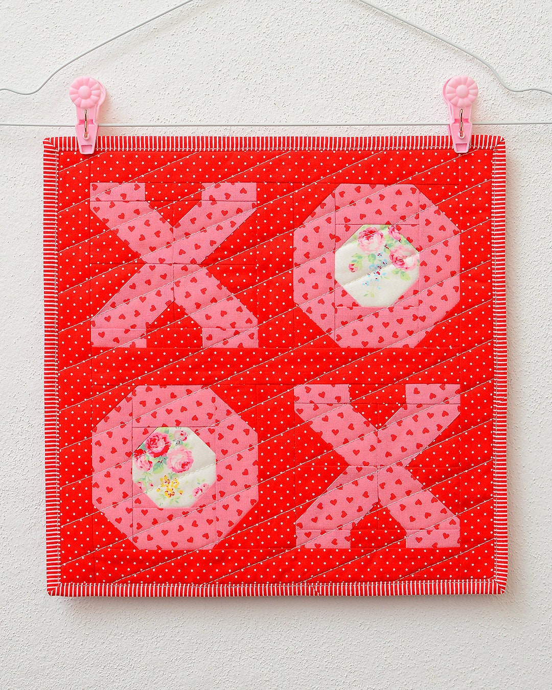 PDF Heart Quilt Pattern - XOXO Mini Quilt - Etsy