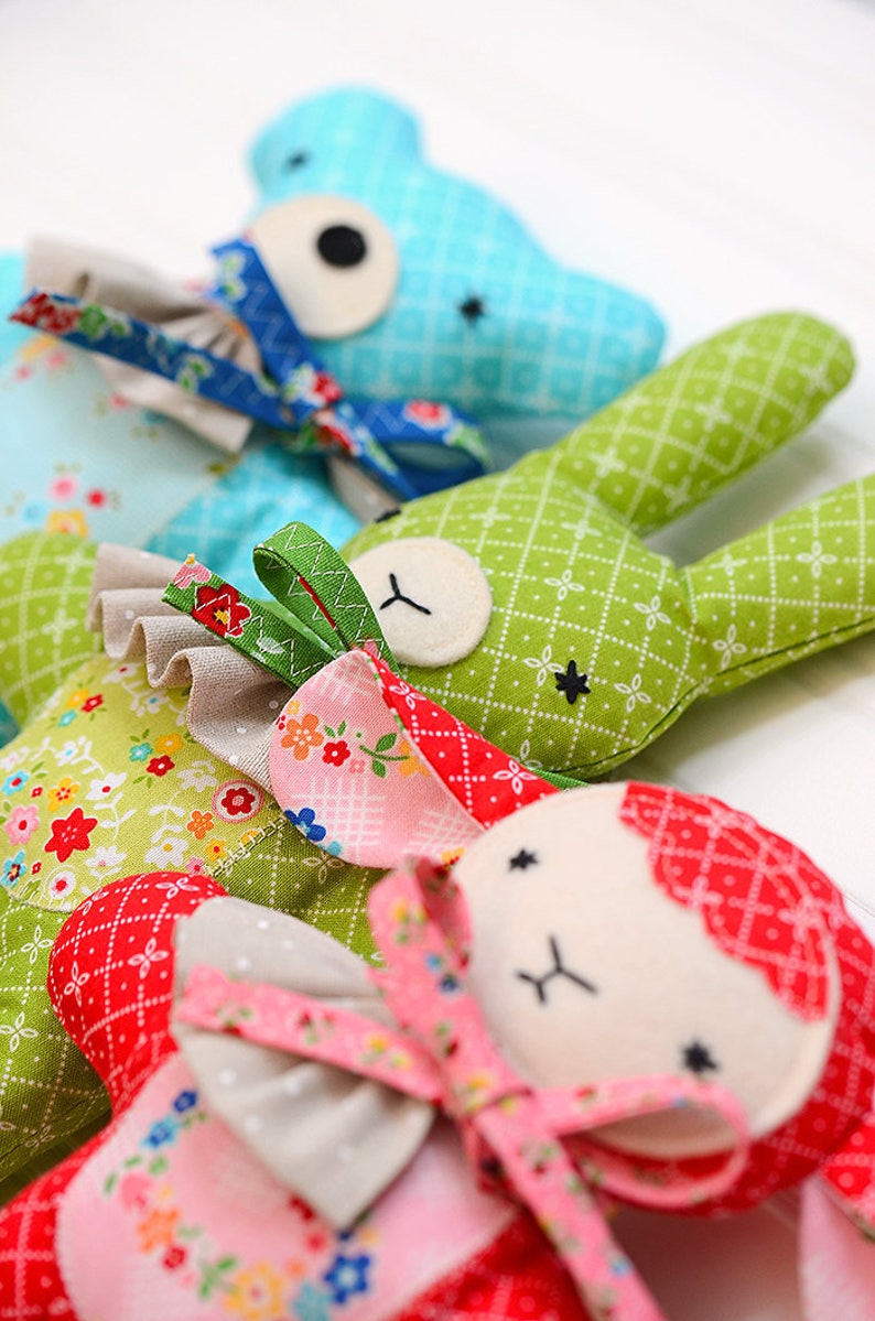 PDF Sewing Pattern - Lambkin, Bunny and Bear - Etsy Australia