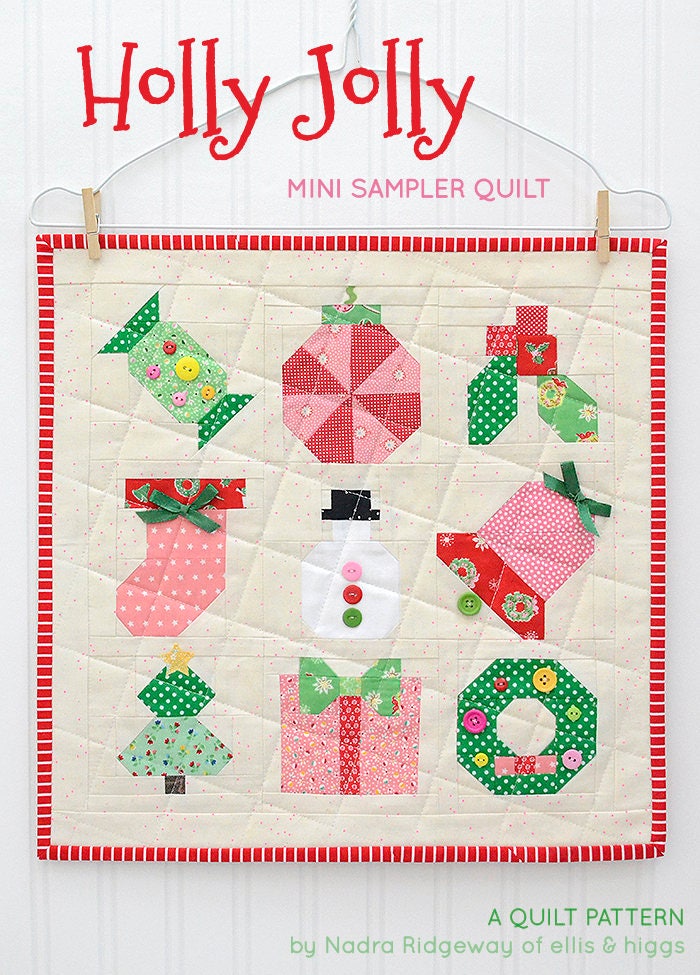PDF Christmas Quilt Pattern Holly Jolly Mini Sampler Quilt - Etsy