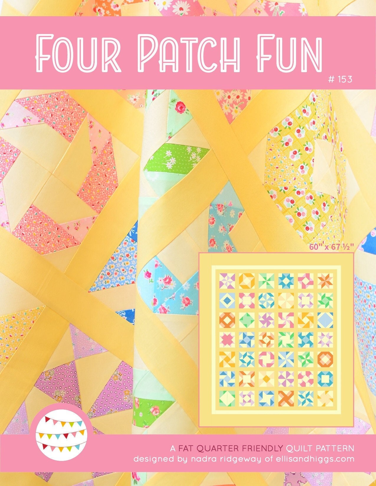 PDF Quilt Pattern Four Patch Fun Sampler Quilt - Etsy