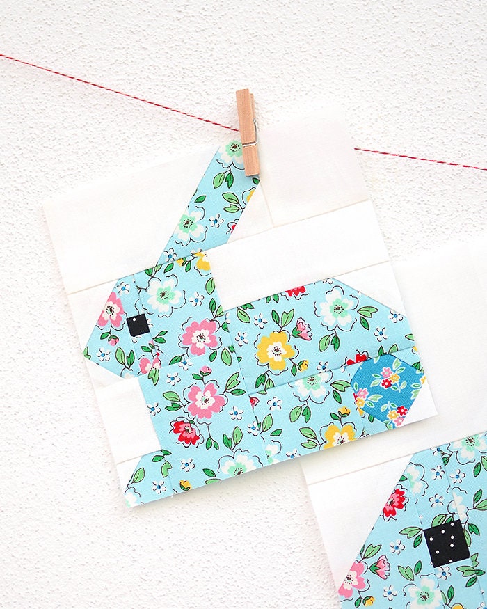 PDF Easter Quilt Pattern Blue Bunny Quilt Pattern - Etsy