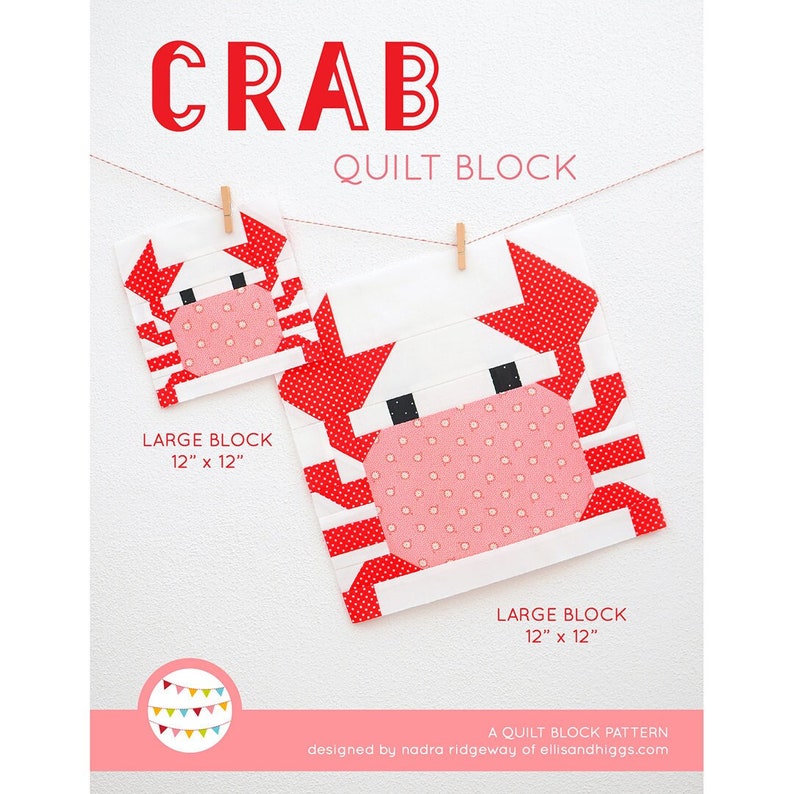 PDF Nautical Quilt Pattern - Crab Quilt Pattern - Etsy Australia