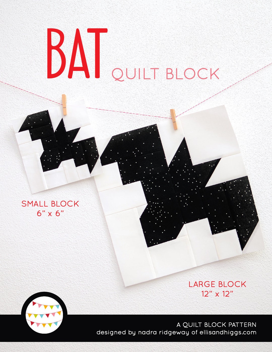 PDF Halloween Quilt Pattern - Bat Quilt Pattern - Etsy