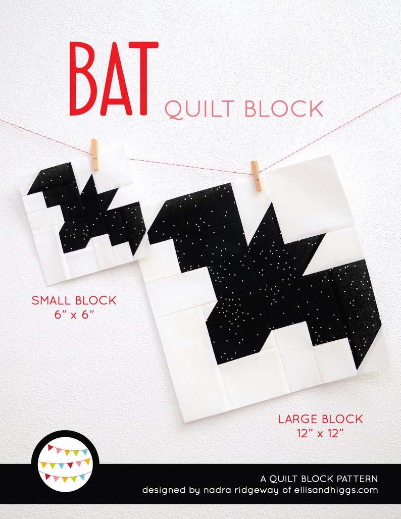 PDF Halloween Quilt Pattern Bat Quilt Pattern - Etsy