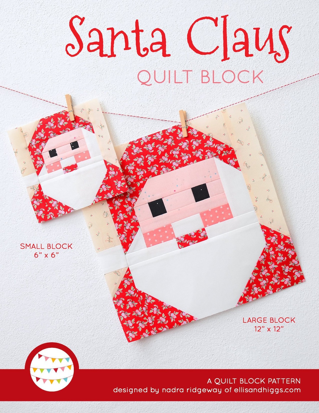 PDF Christmas Quilt Pattern - Santa Claus Quilt Pattern - Etsy