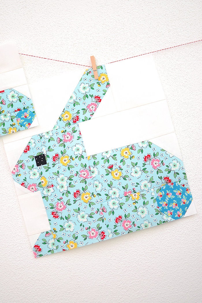PDF Easter Quilt Pattern Blue Bunny Quilt Pattern | Etsy