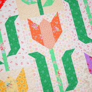 PDF Spring Quilt Pattern - Tulip Fields Quilt - Etsy
