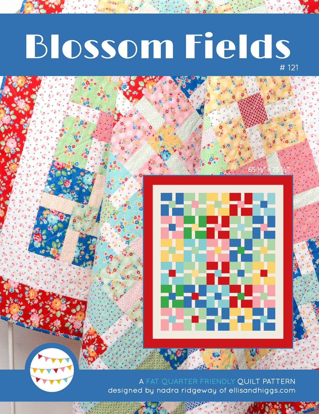 PDF Quilt Pattern - Blossom Fields - Etsy