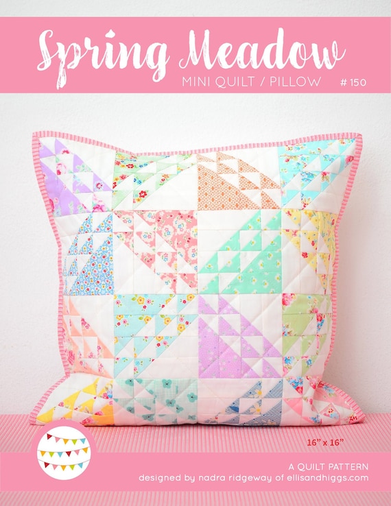 PDF Spring Quilt Pattern Spring Meadow Mini Quilt / Pillow | Etsy