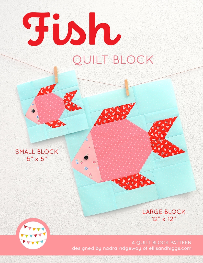 PDF Maritime Patchwork Anleitung - Fisch Quilt Block - Etsy.de