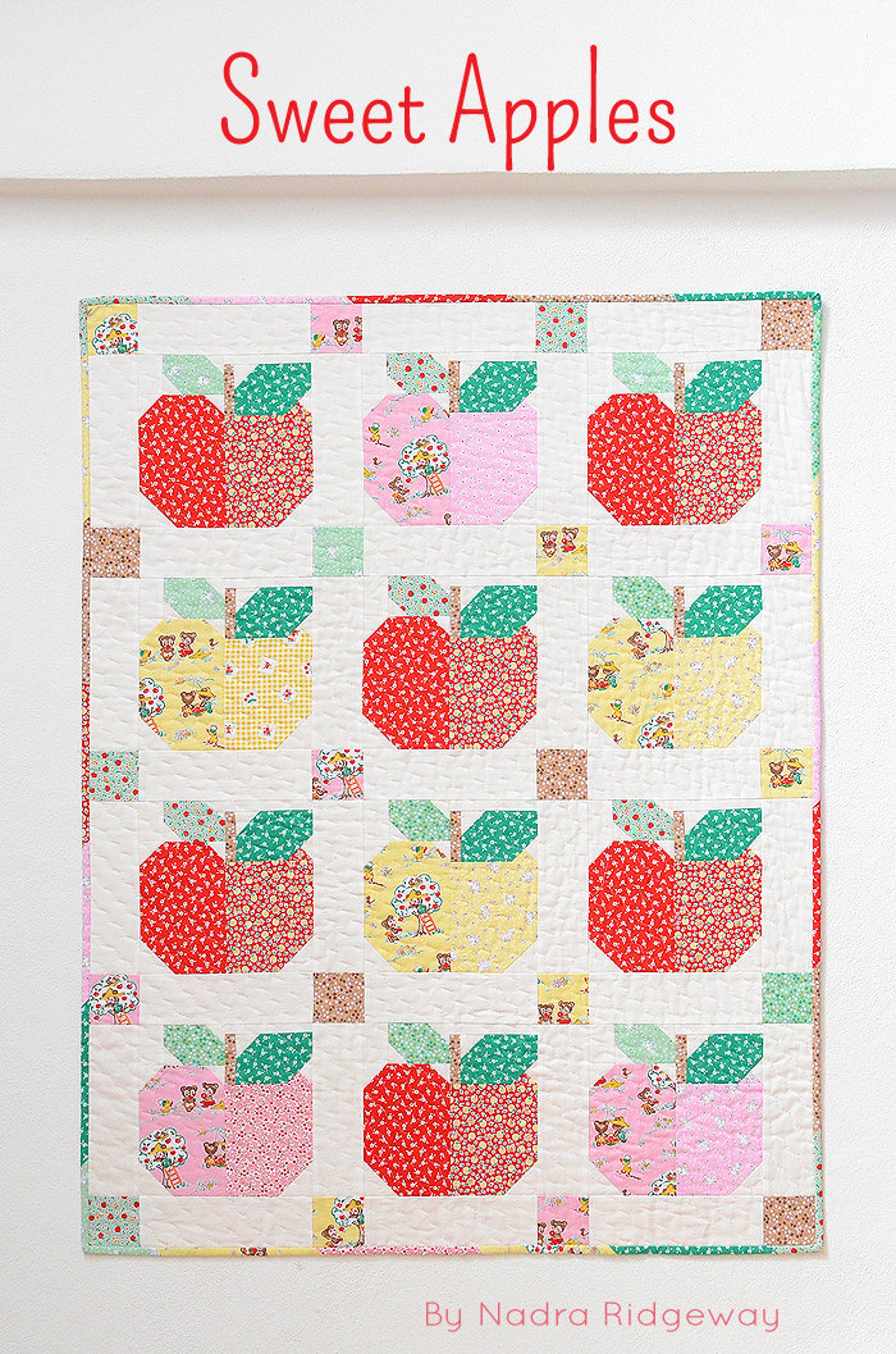 PDF Quilt Pattern - SWEET APPLES Baby Quilt + Pillow - Etsy