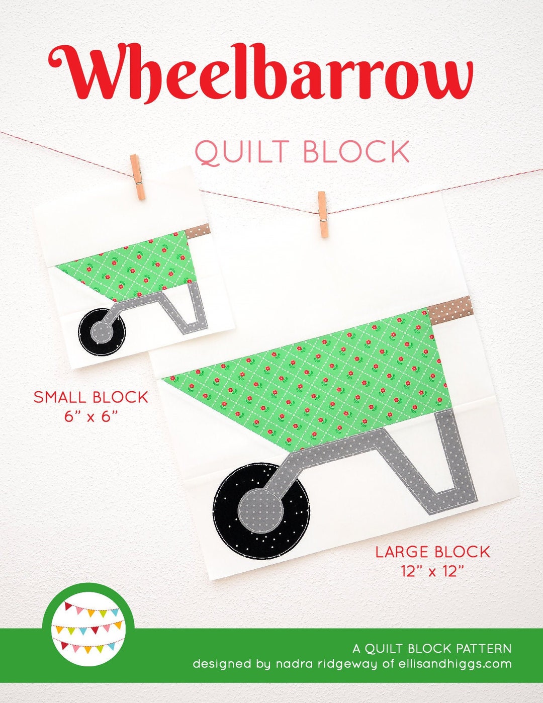 PDF Spring Quilt Pattern - Wheelbarrow Quilt Pattern - Etsy
