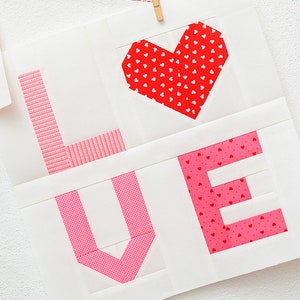 PDF Heart Quilt Pattern - LOVE Sign Quilt Pattern - Etsy