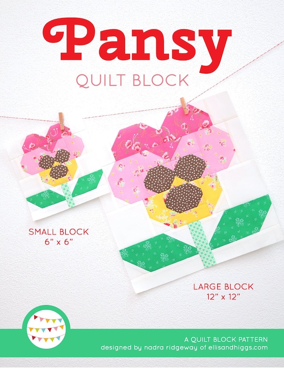 PDF Spring Quilt Pattern Pansy Quilt Pattern - Etsy