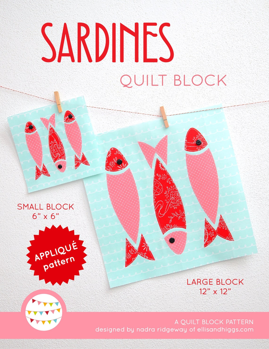 PDF Nautical Quilt Pattern - Sardines APPLIQUÉ Quilt Pattern - Etsy