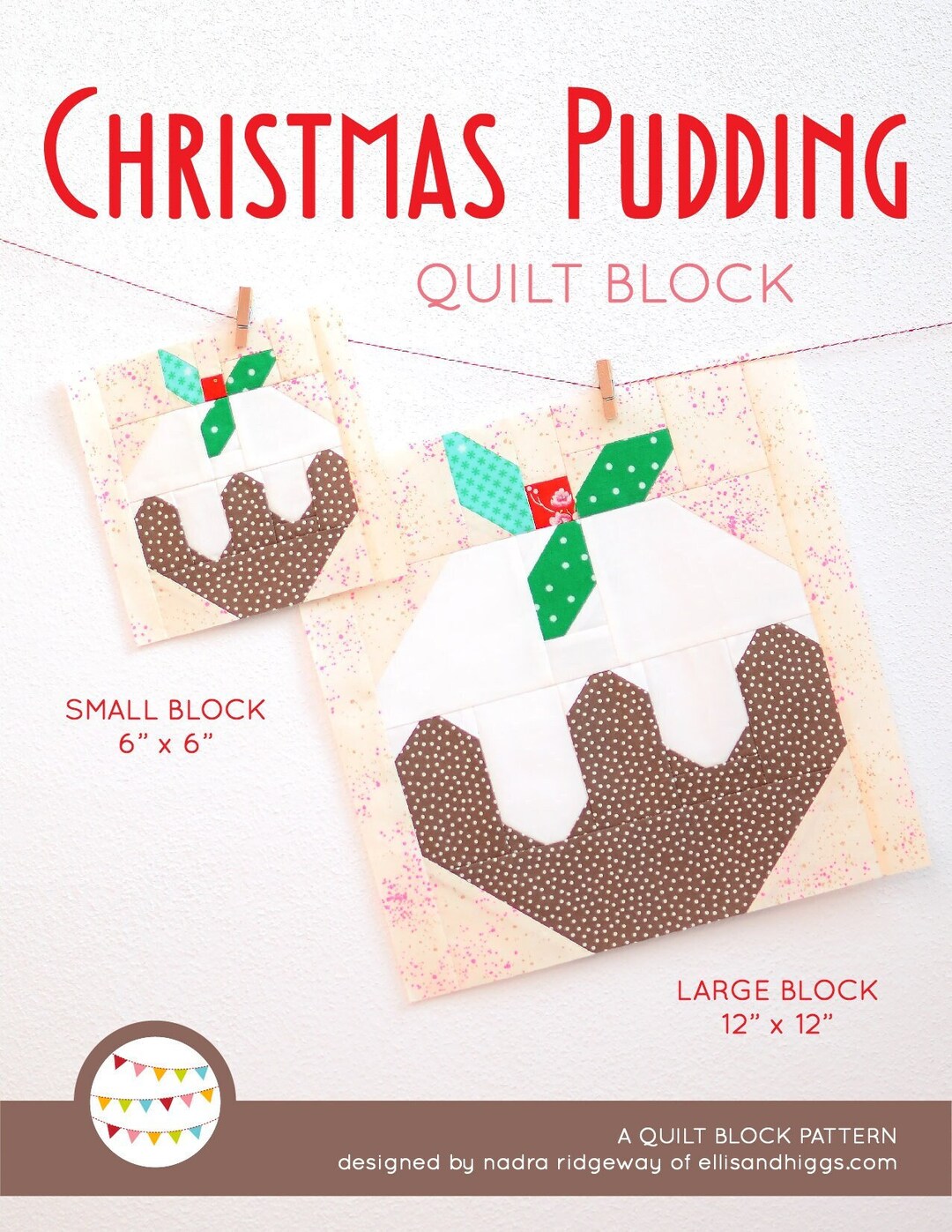 PDF Christmas Quilt Pattern - Christmas Pudding Quilt Pattern - Etsy