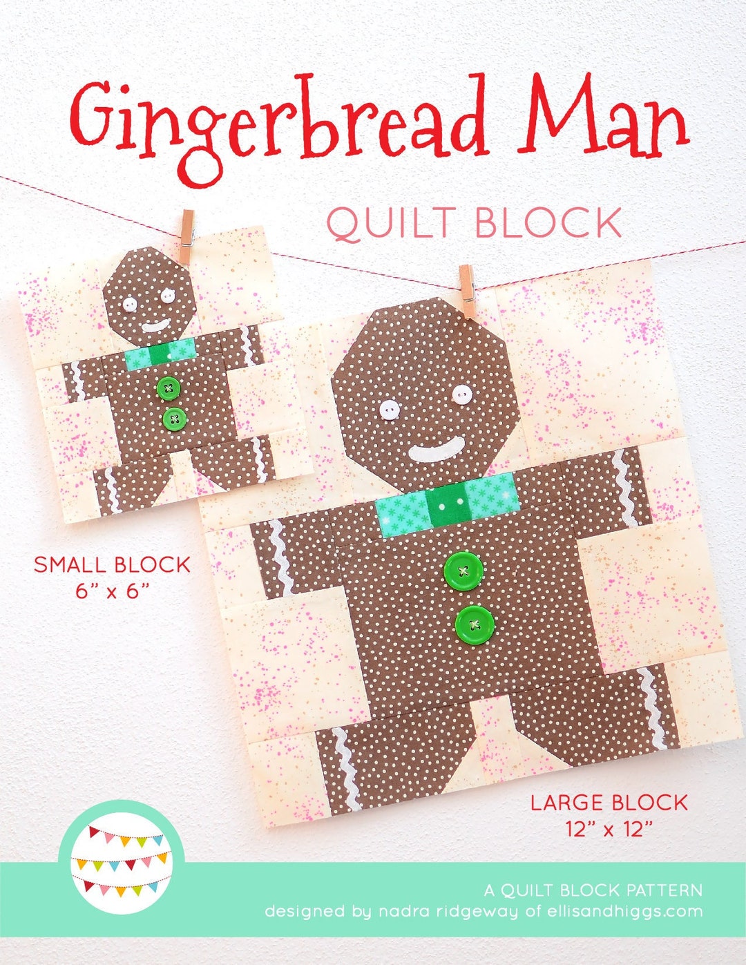 PDF Christmas Quilt Pattern - Gingerbread Man Quilt Pattern - Etsy