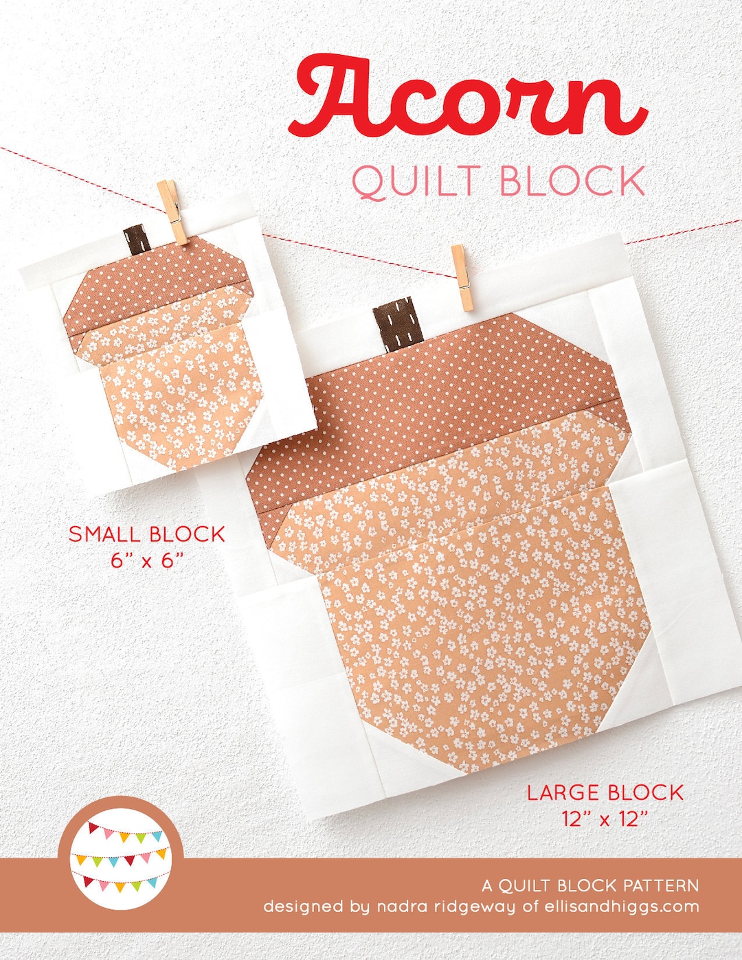 PDF Fall Quilt Pattern - Acorn Quilt Ppattern - Etsy