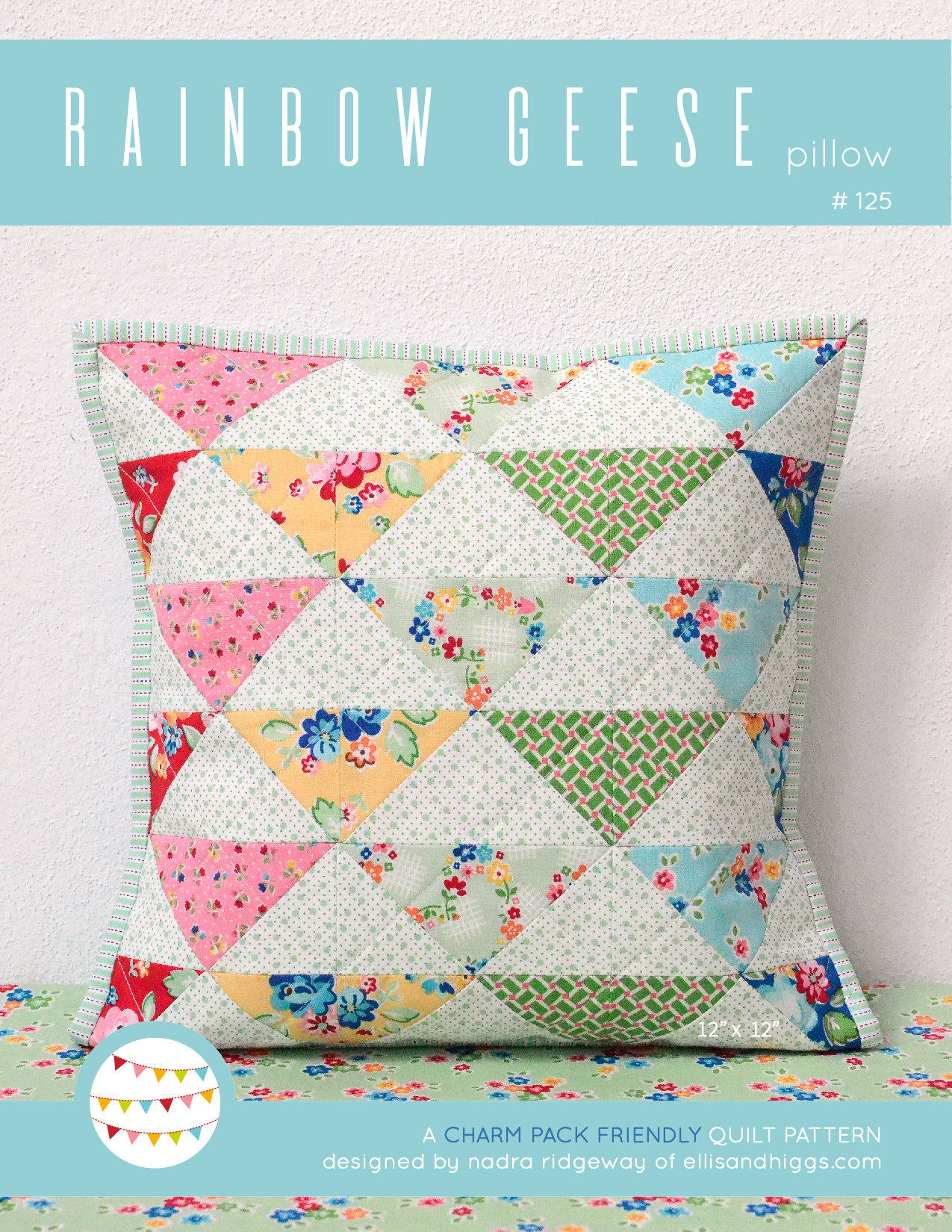 PDF Quilt Pattern Rainbow Geese Pillow | Etsy