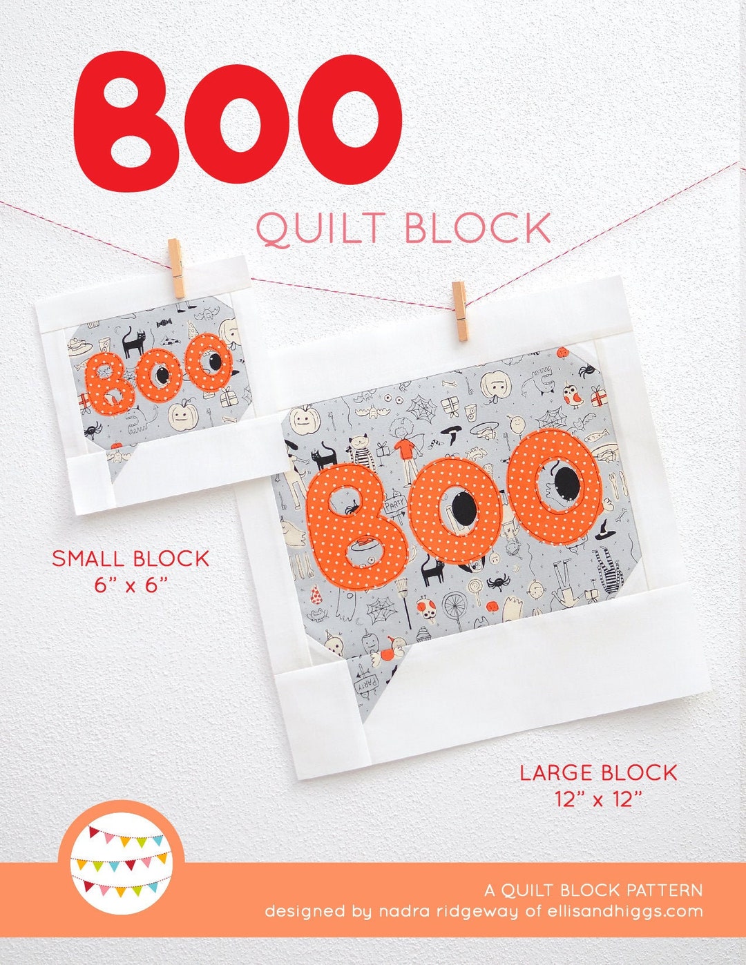 PDF Halloween Quilt Pattern - Boo Quilt Pattern - Etsy